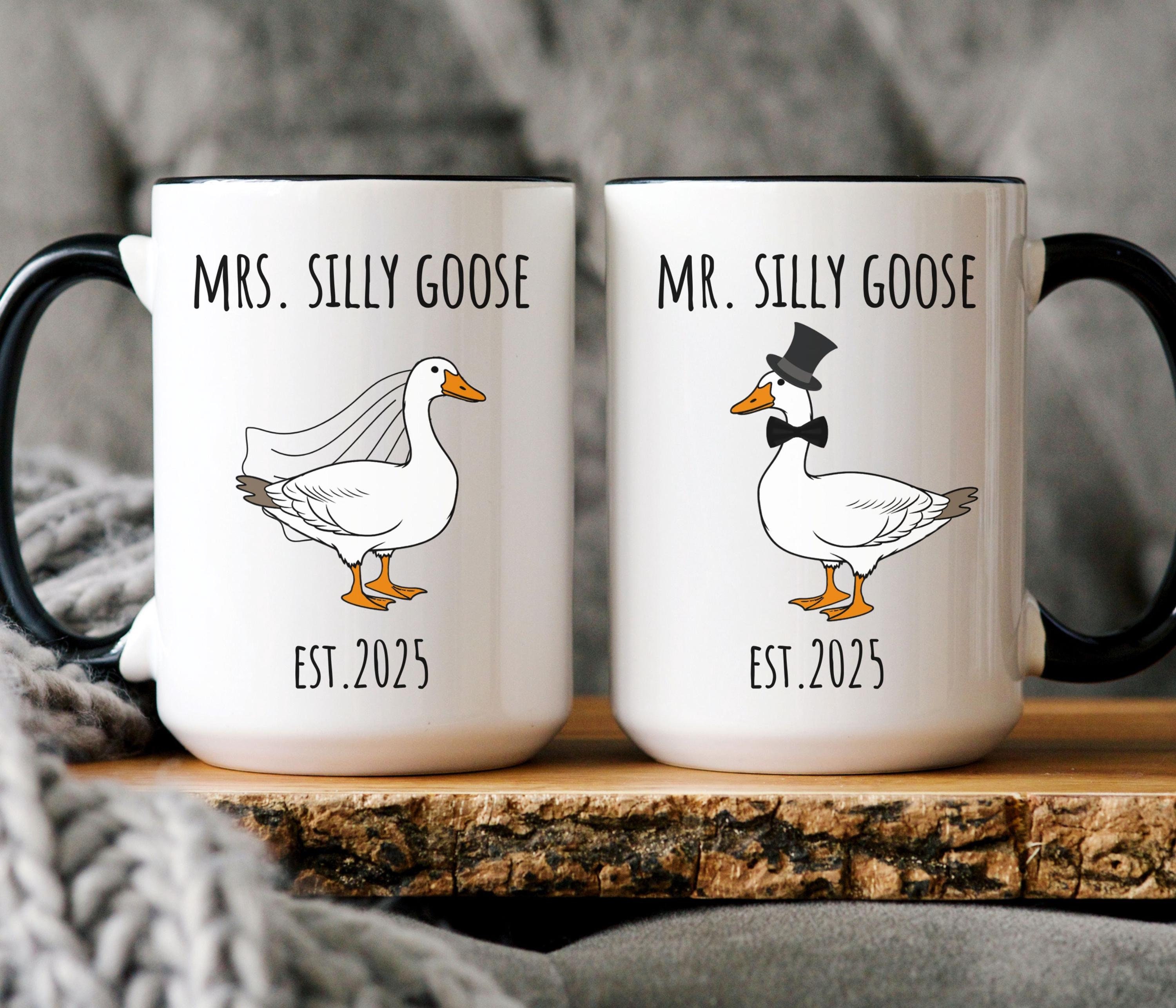 Personalized Mr. and Mrs Silly Goose Wedding Mug Engagement Coffee Mug ...