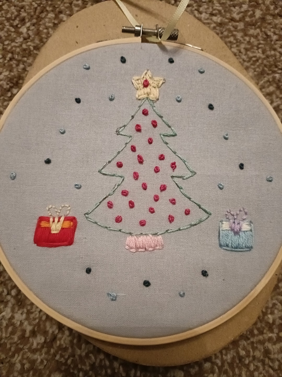 16cm Embroidery Hoop Christmas Tree - Etsy
