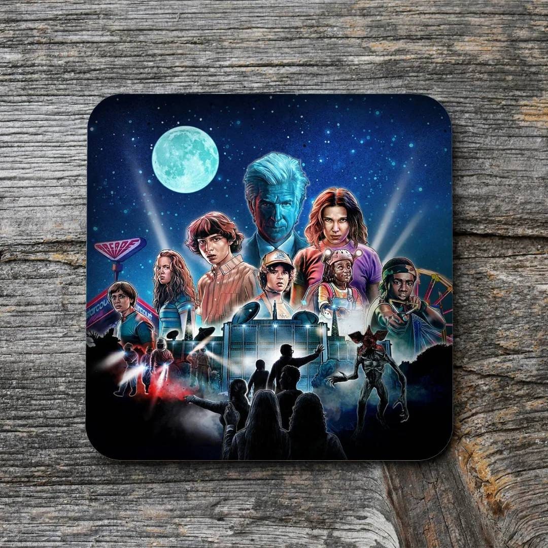 Stranger Things Night Sky Artwork Design Printed SQUARE - Etsy