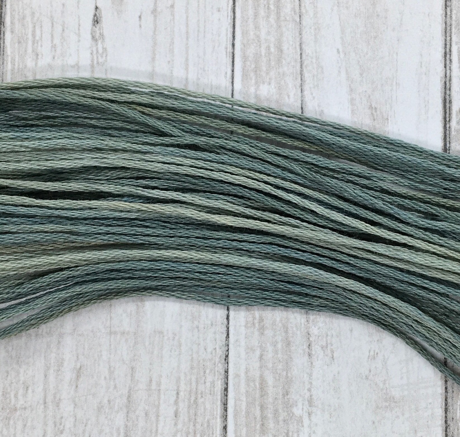 Sage Leaves hand-dyed DMC cotton floss variegated thread | Etsy