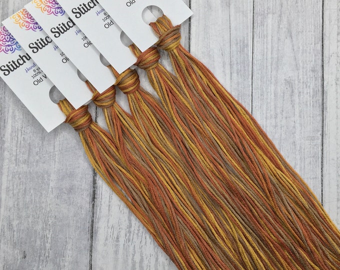 Old World - Hand-dyed DMC Cotton Floss Variegated Thread - Etsy
