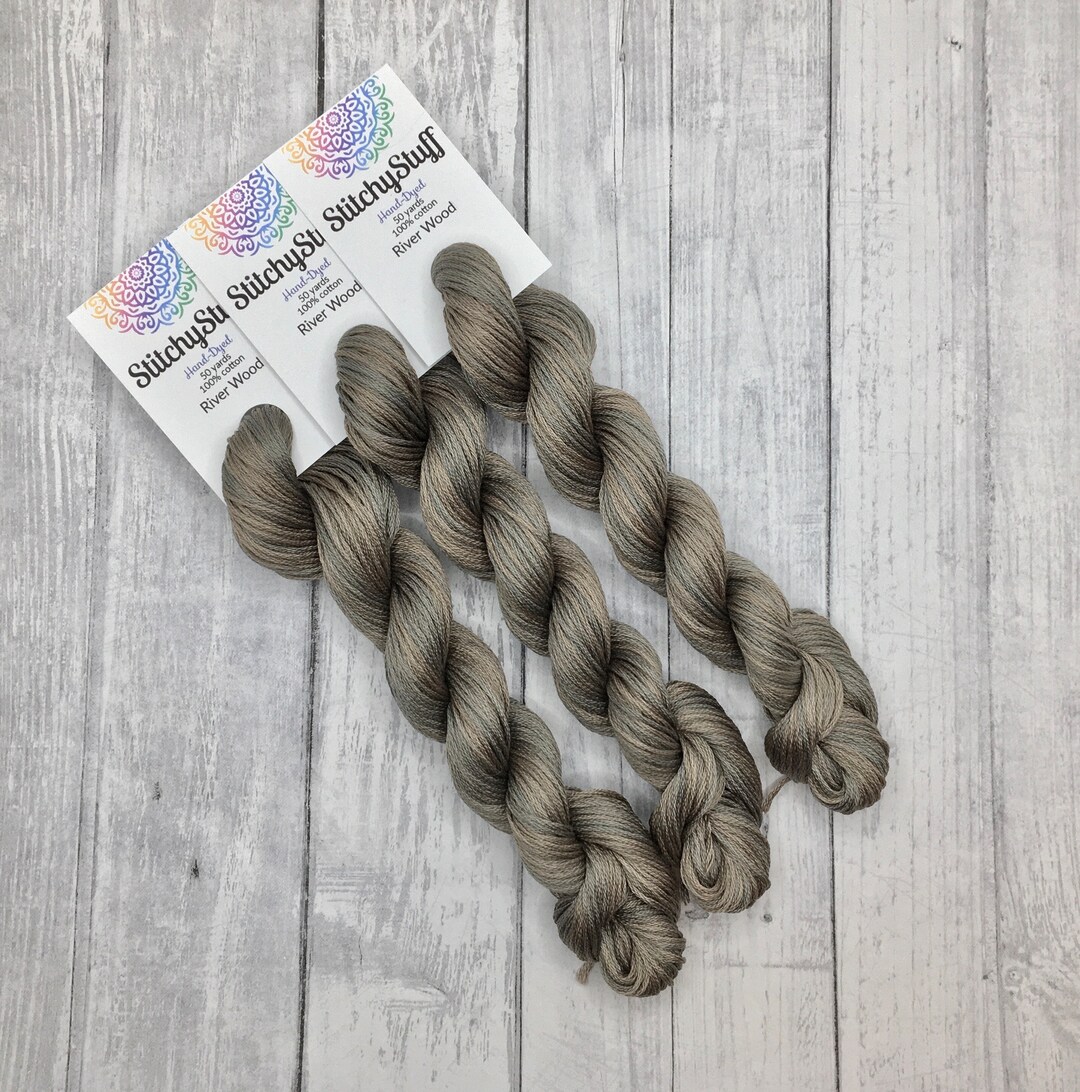 River Wood Hand-dyed DMC Cotton Floss Variegated Thread 50 Yard Hank - Etsy
