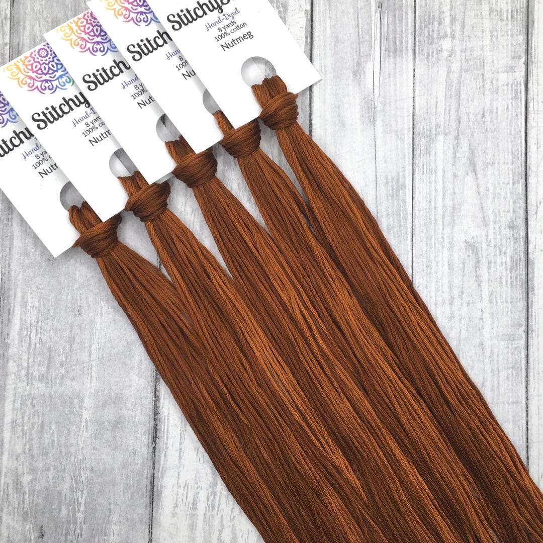 Nutmeg - Hand-dyed DMC Cotton Floss Variegated Thread - Etsy