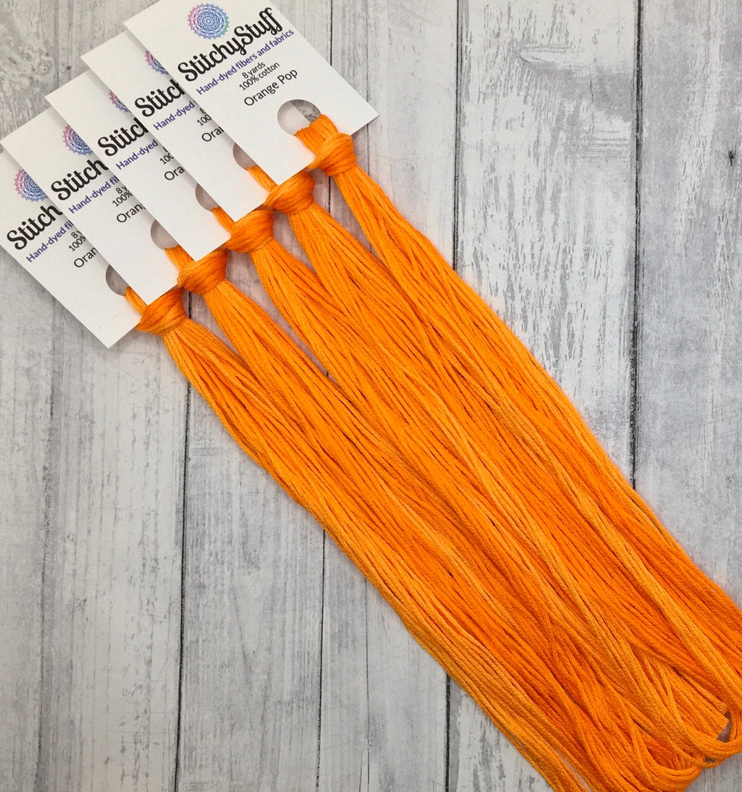 Orange Pop - Hand-dyed DMC Cotton Floss Variegated Thread - Etsy