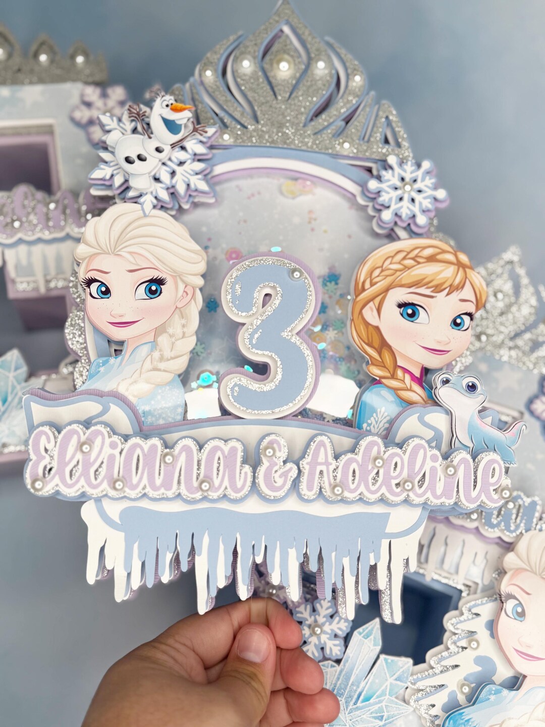 Frozen Inspried Cake Topper Custom Cake Topper Ice Queen Cake Topper ...