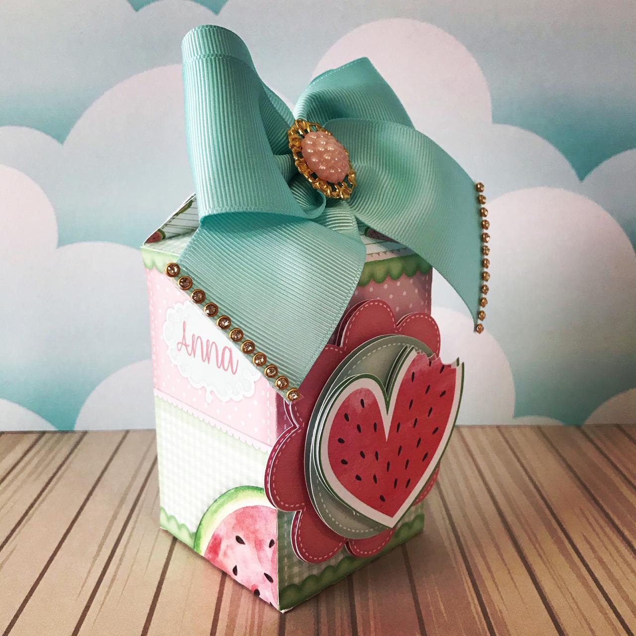 Watermelon favor box one in a melon Melon Milk Box | Etsy