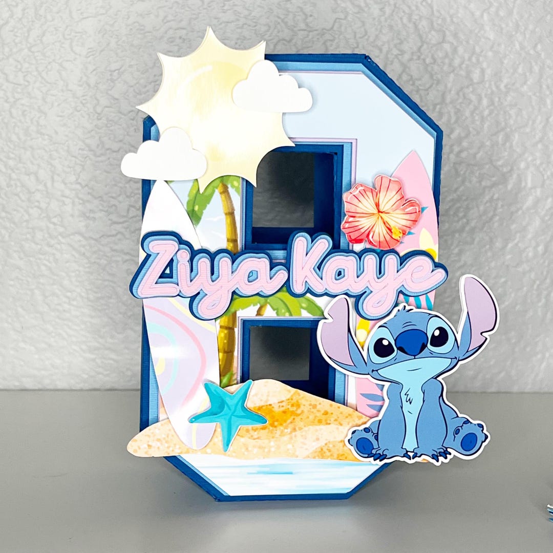 Stitch 3D Letter Stitch Inspired Birthday Stitch Party Stitch Party ...