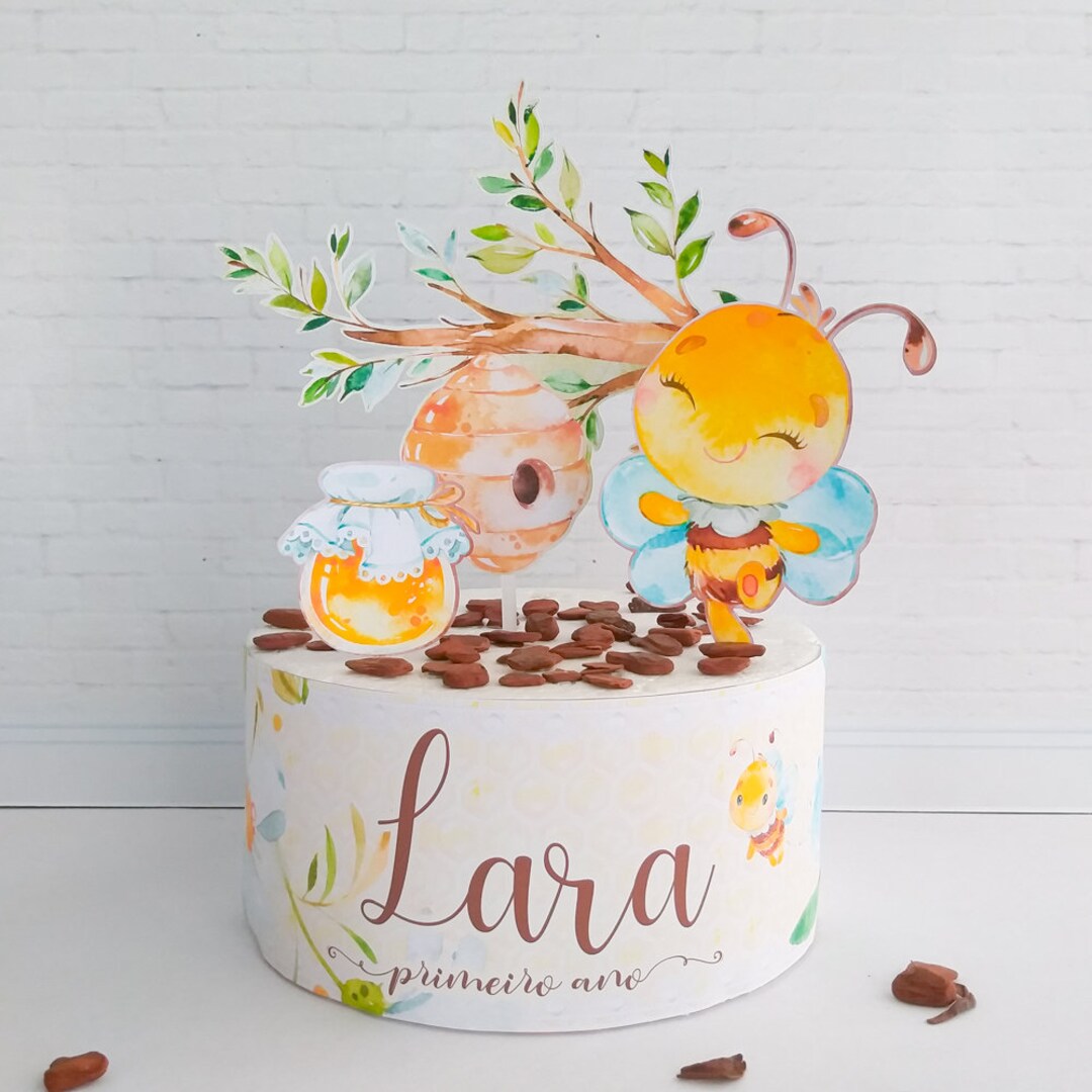 Honey Personalized Baby Shower Cake Topper Honey Bee Cake Topper Bumble ...