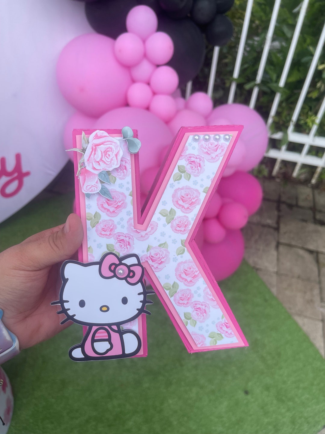 Kitty Themed 3D Paper Letter 3D Letter Prop Photo Prop Pink Themed ...