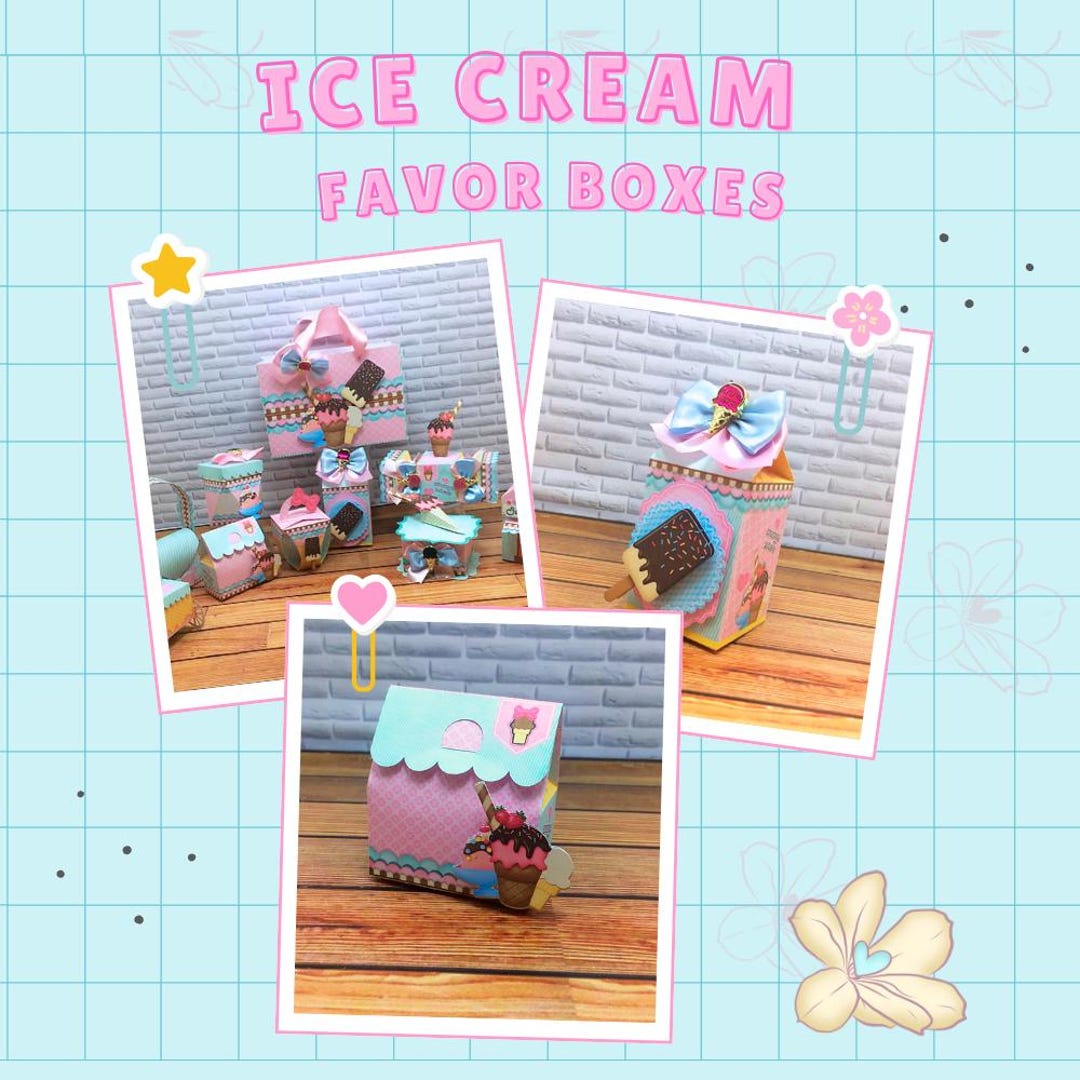Ice Cream Goodie Bag | Ice Cream Theme | Favor Boxes | Ice Cream Party ...