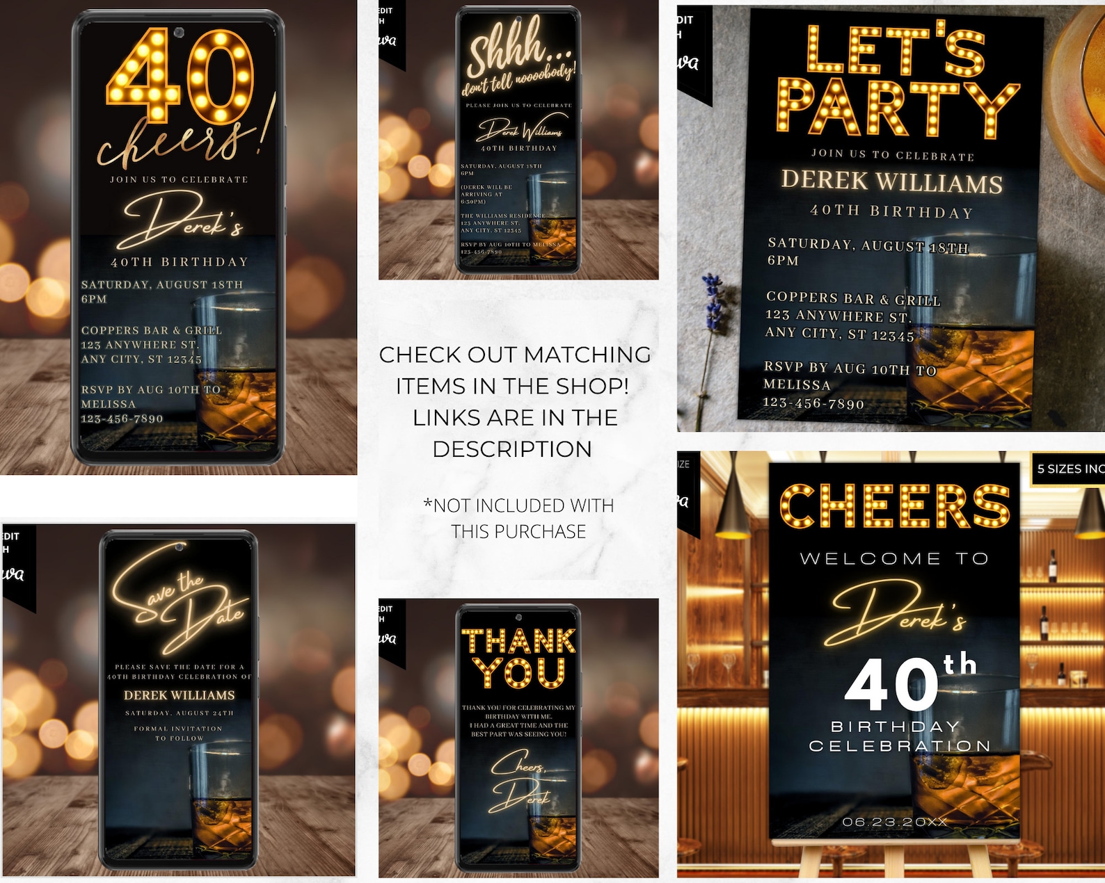 Digital Men's Birthday Weekend Invitation, Electronic Itinerary ...
