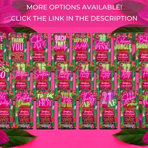 Editable Tropical Floral Pink Tropic Like It's Hot Birthday Party ...