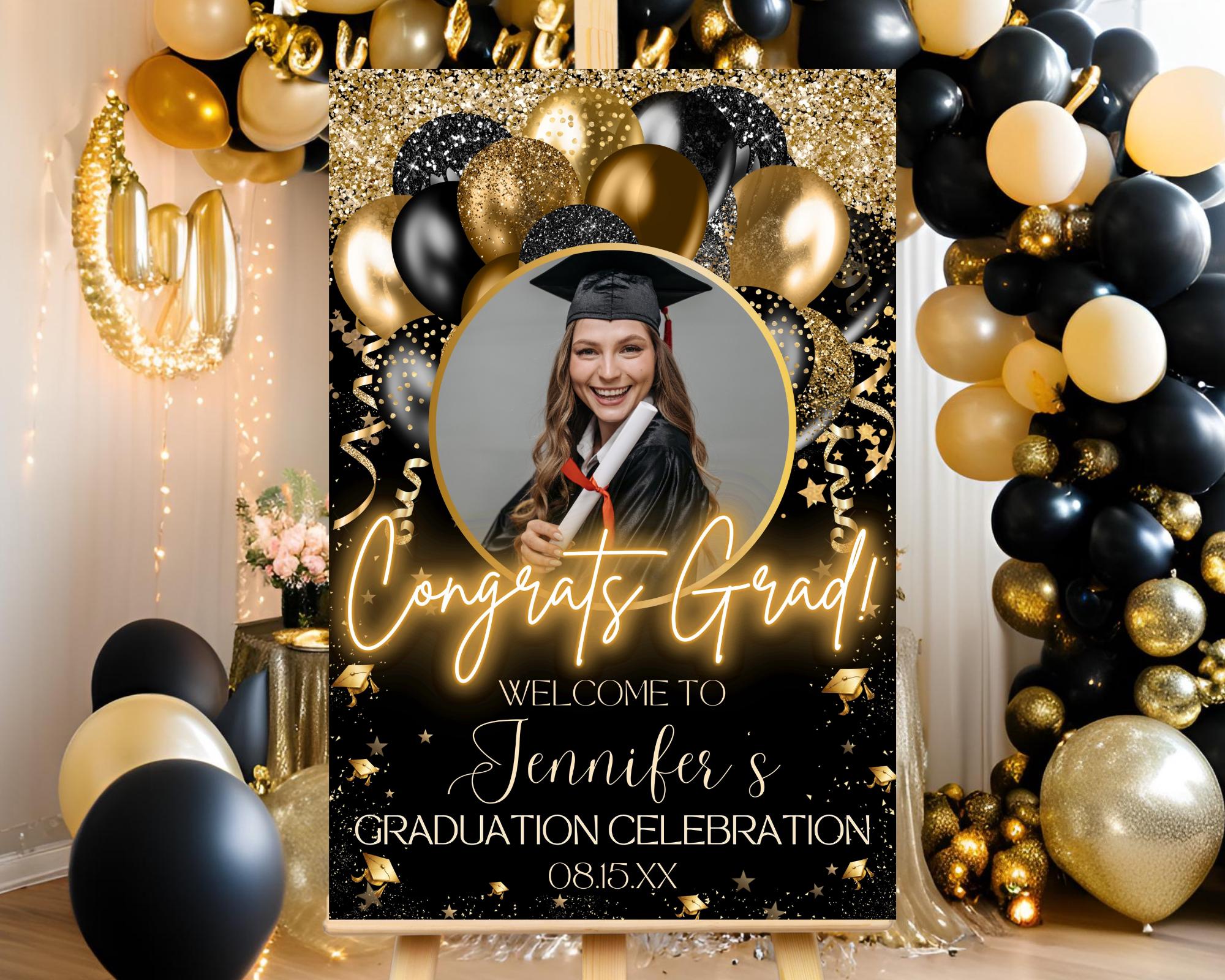 Editable Graduation Party Welcome Sign Photo Template, Congrats Grad ...