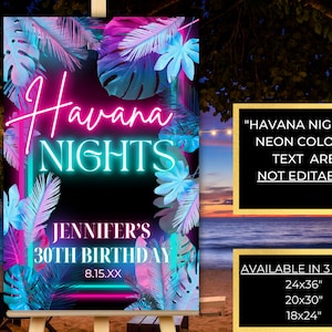 Editable Tropical Caribbean Theme Welcome Sign, Birthday Engagement ...