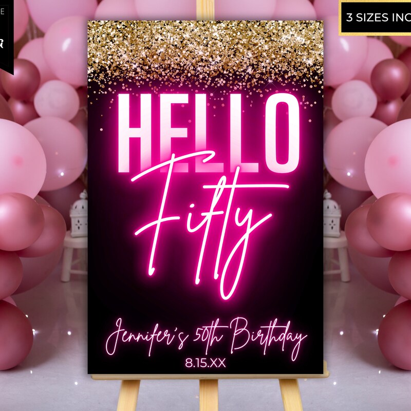 50th Birthday Backdrop - Etsy