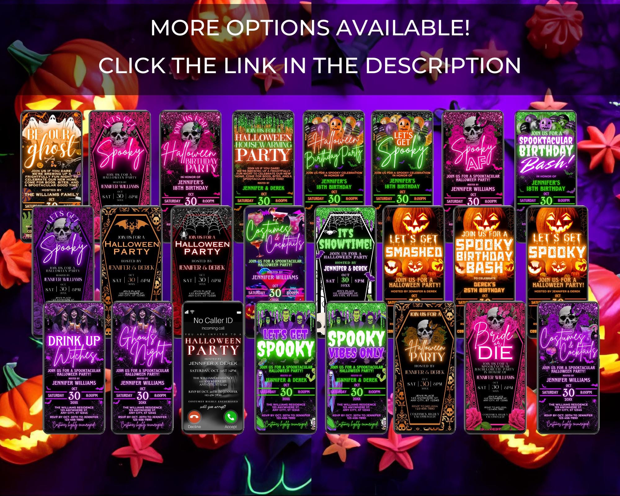 Editable Let's Get Spooky Halloween Party Welcome Sign Template ...