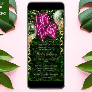 Digital Birthday Invitation Electronic Birthday Party Invite - Etsy