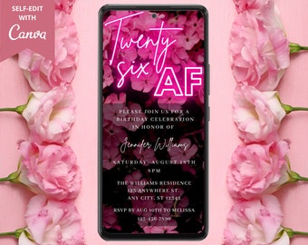 26th Birthday Invitation - Etsy UK