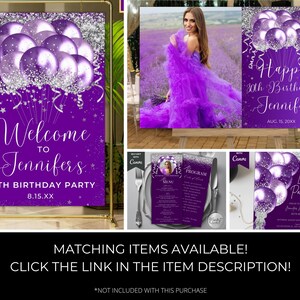 Digital Triple Graduation Party Purple Silver Photo Invitation, They ...