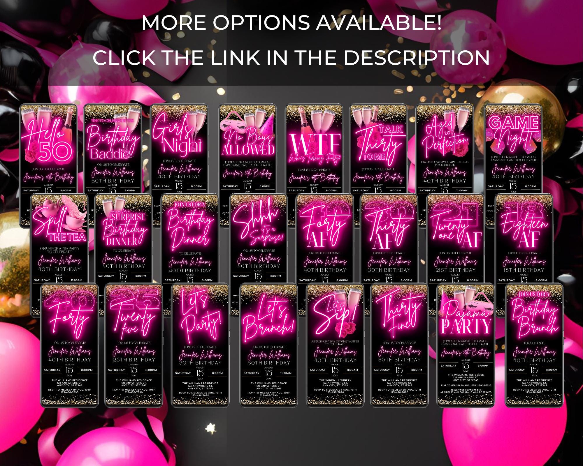 Editable WTF Who's Turning Fifty 50th Birthday Party Invitation ...