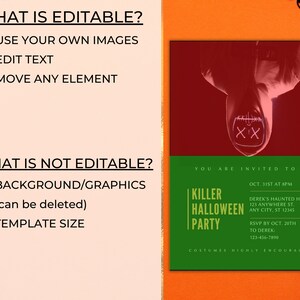 Editable Halloween Party Invitation, Printable Scary Halloween Invite ...