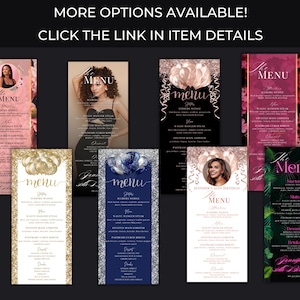 Editable White Gold Glitter Birthday Event Program Card Template ...