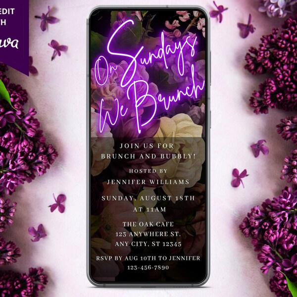 Sunday Brunch Invitation - Etsy