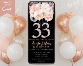 33rd Rose Gold Birthday - Etsy