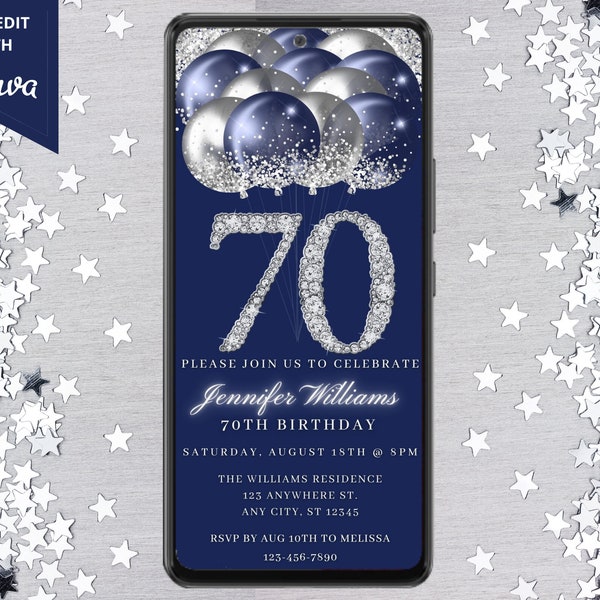 Silver 70th Birthday Decorations - Etsy