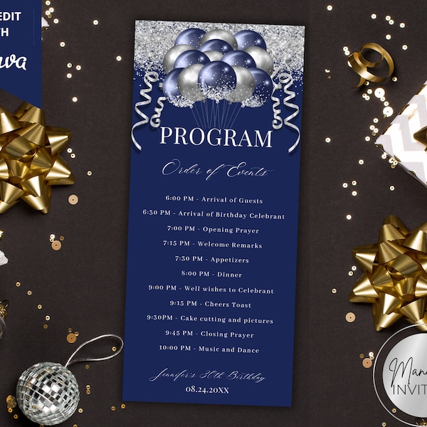 75th Birthday Program - Etsy