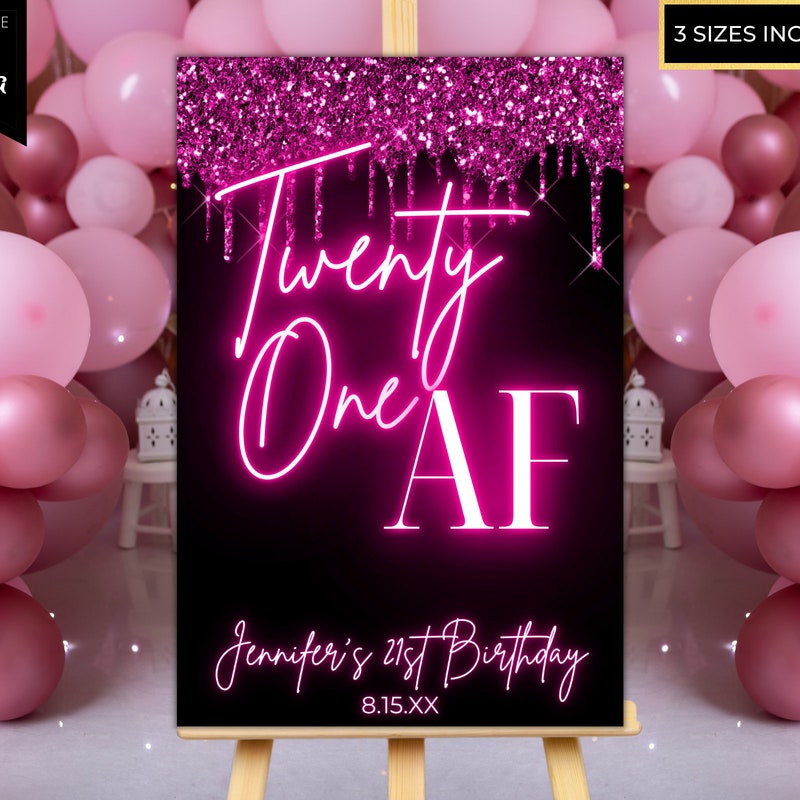 21 Neon Sign - Etsy Australia