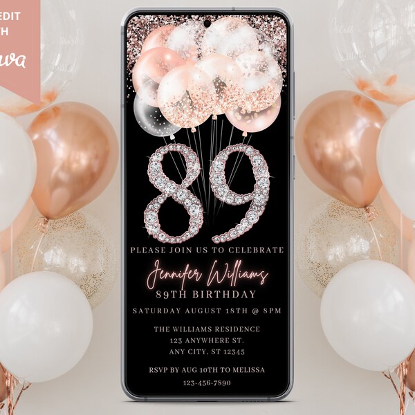 89th Party Invite - Etsy
