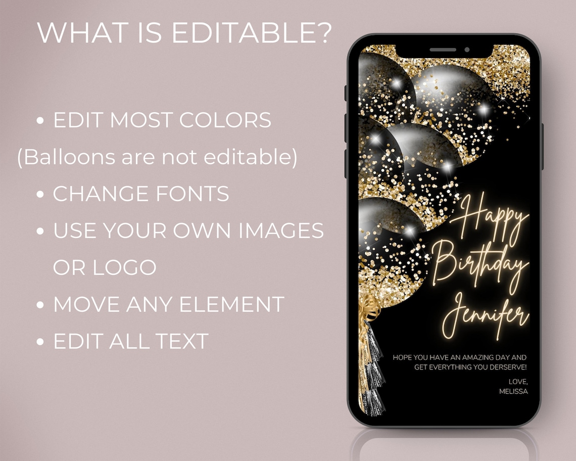 Electronic Birthday Card Digital Birthday Card Birthday | Etsy