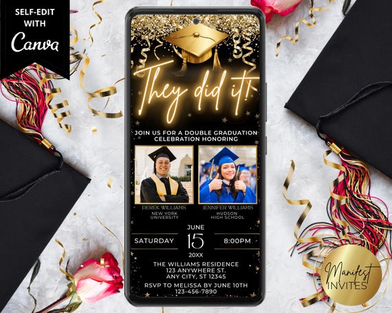 Graduation Invitations 2 Graduates