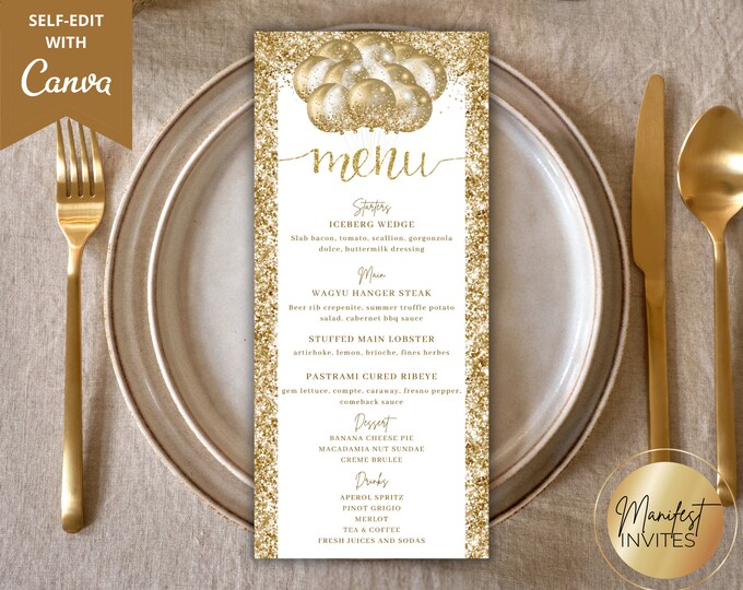 Script Menu Template, Gold Menu. Menu Template, Menu Wedding, Menu ...