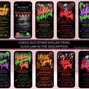 Digital Halloween Party Invitation, Electronic Halloween Text Evite ...