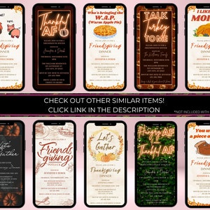 Digital Friendsgiving Thanksgiving Invitation, Electronic Friends ...