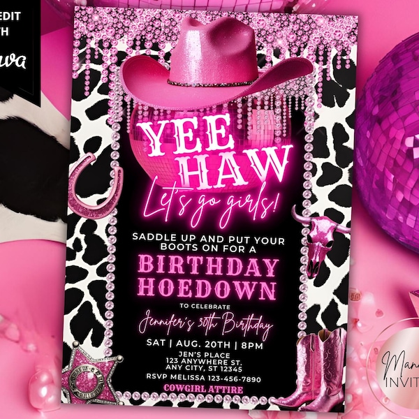 Rodeo Party Invitation - Etsy