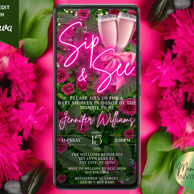 Sip and See Invite - Etsy