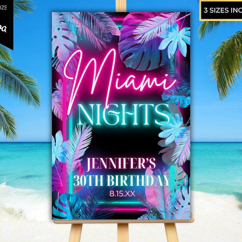 Miami Vice Invitations - Etsy