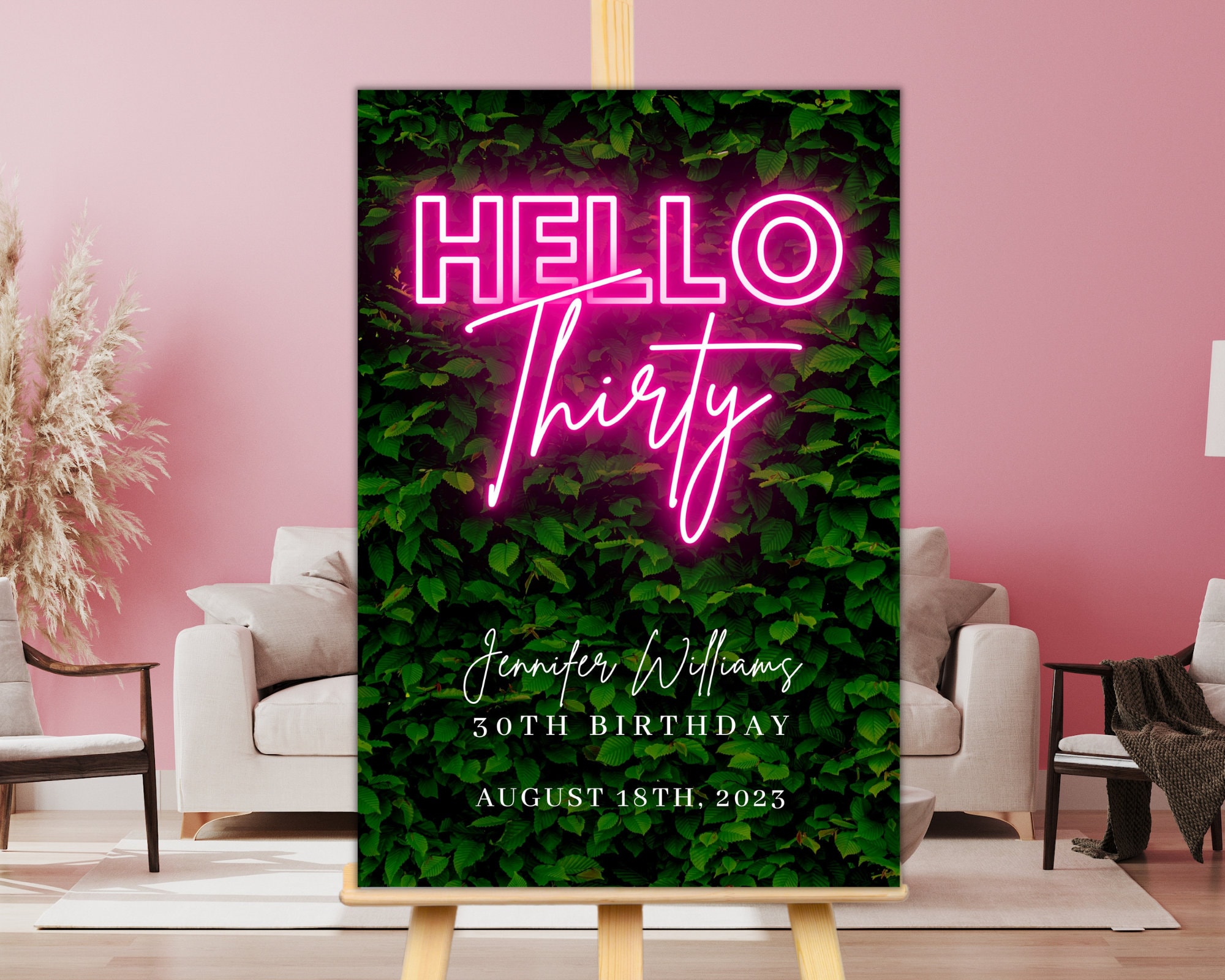 Editable Hello Thirty 30th Birthday Welcome Sign Printable - Etsy