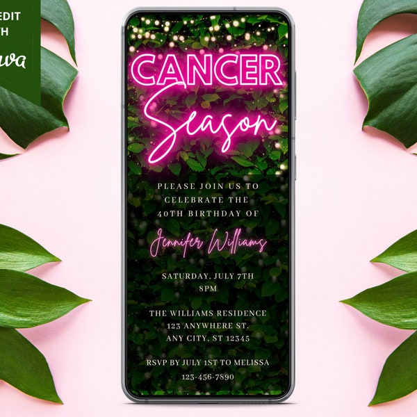 Neon Invitation - Etsy