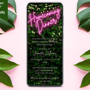 Electronic Homecoming Dinner Party Invitation Digital - Etsy