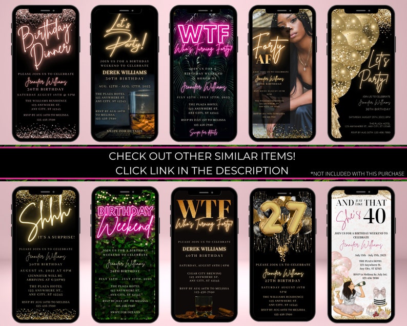 Electronic WTF Forty 40th Birthday Weekend Invitation Digital - Etsy