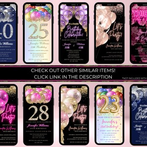 Digital Twenty One 21st Birthday Party Invitation, Electronic Text ...