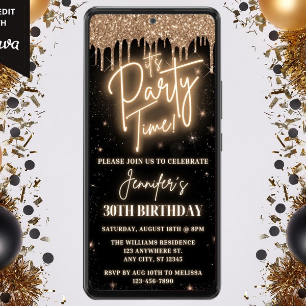 Its Party Time Invitation - Etsy