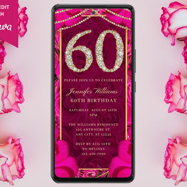 Pink 60th Birthday Decorations - Etsy