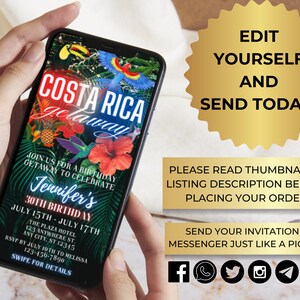 Electronic Tropical Costa Rica Getaway Birthday Trip Itinerary ...