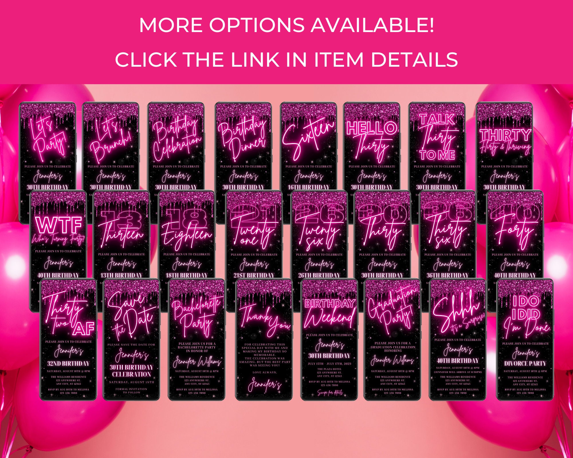 Digital Girls Night Birthday Party Invitation, Electronic Phone Evite ...