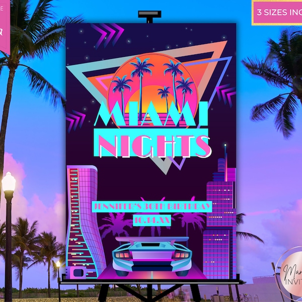 Retro Miami Decor - Etsy